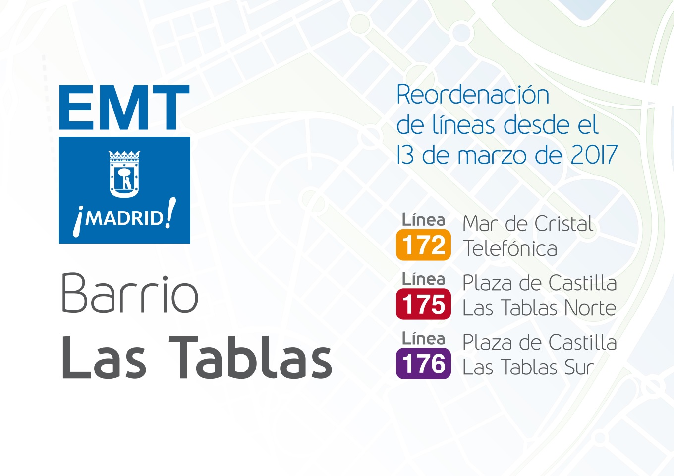 La EMT de Madrid reordena varias líneas en Las Tablas. – madridmobilite